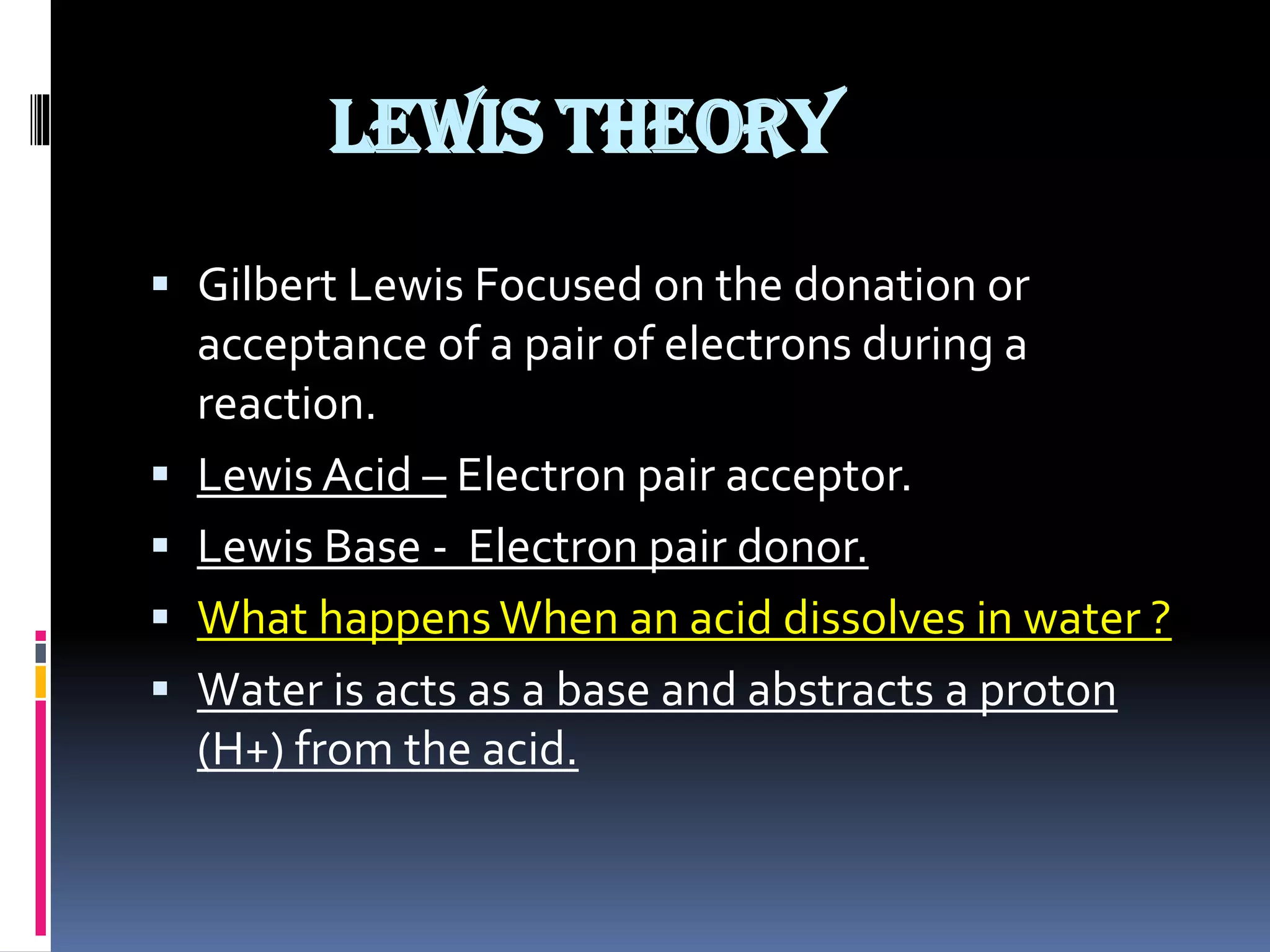 Theories of acid and base | PDF
