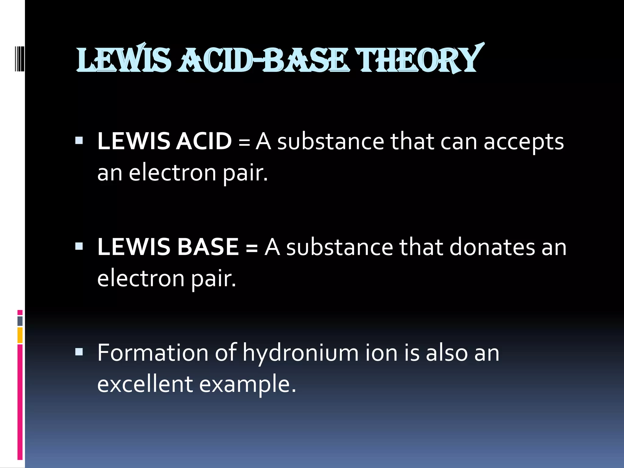 Theories of acid and base | PDF