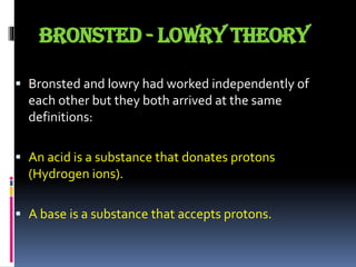 Theories of acid and base | PDF