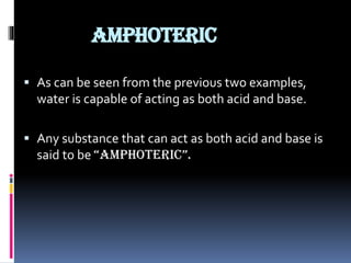 Theories of acid and base | PDF