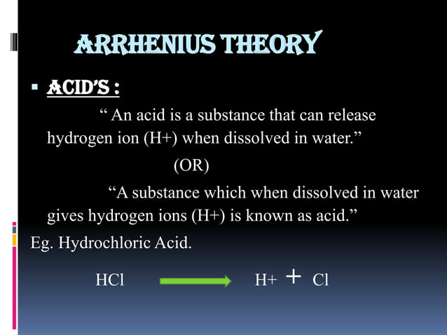 Theories of acid and base | PPT