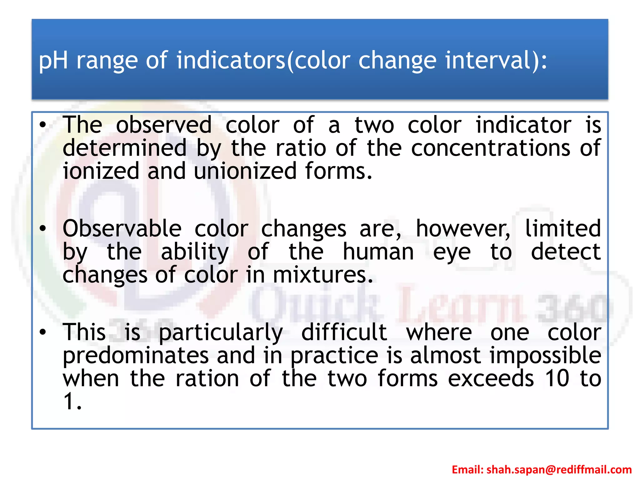 Theories of acid base indicators | PDF | Chemistry | Science