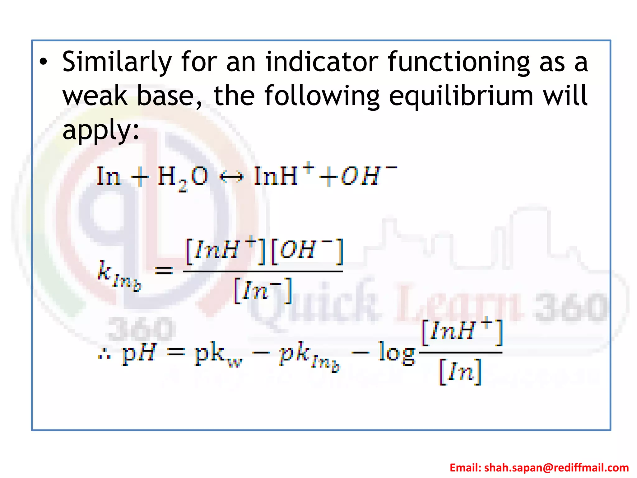 Theories of acid base indicators | PDF