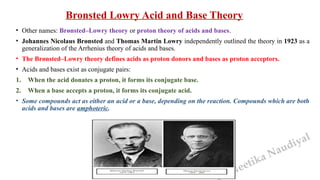 Theories of Acids and Bases (Arrhenius, Bronsted and Lewis) | PPTX