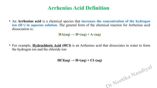 Theories of Acids and Bases (Arrhenius, Bronsted and Lewis) | PPTX
