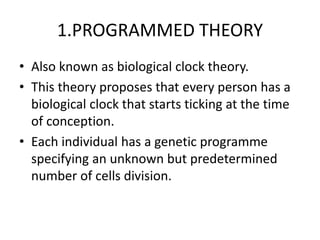 Theories of ageing | PPTX | Endocrine and Metabolic Diseases | Diseases ...