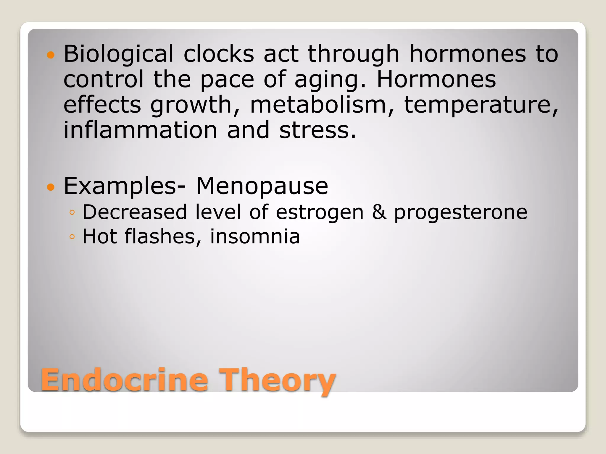 Theories of aging | PPTX