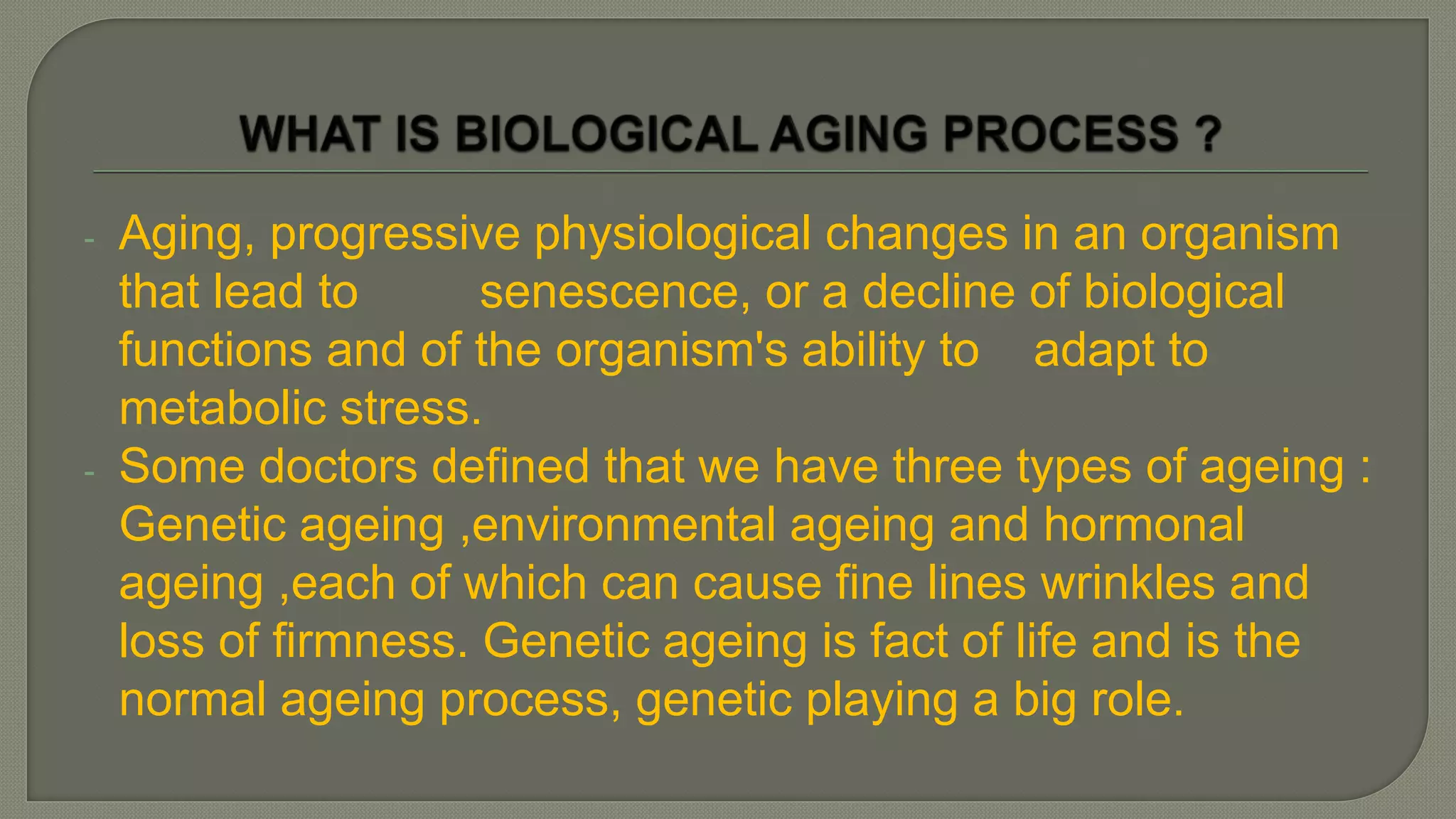 Theories of aging | PPTX
