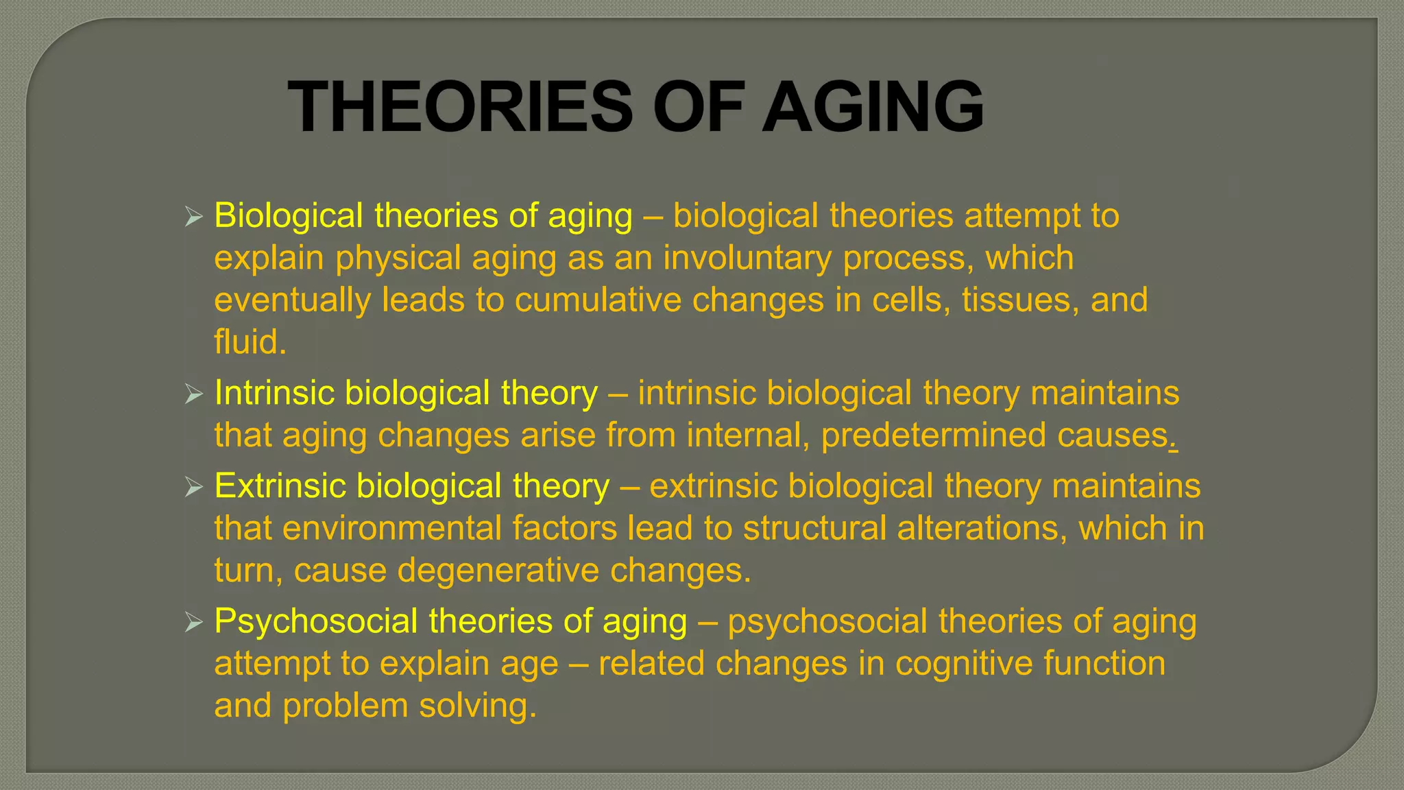 Theories of aging | PPTX