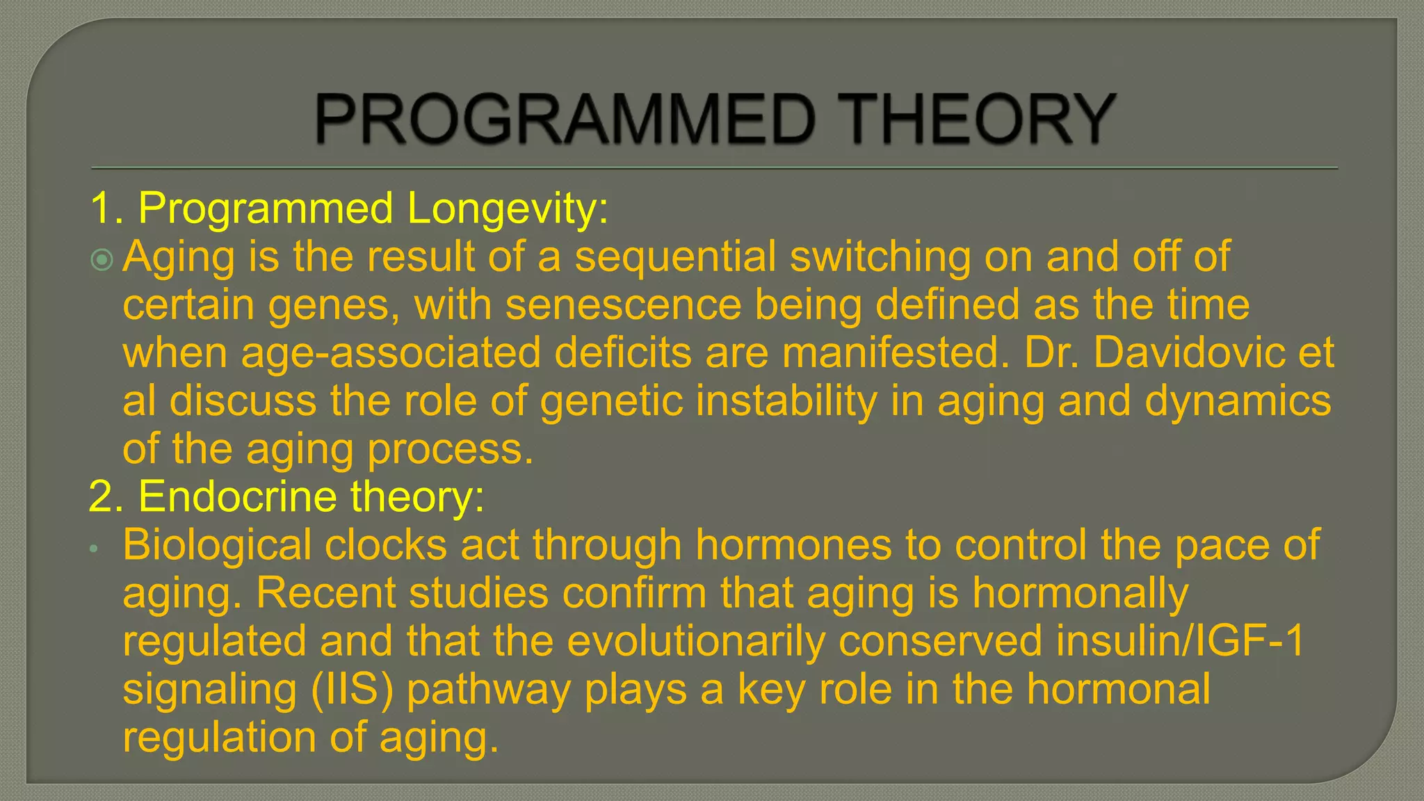 Theories of aging | PPTX