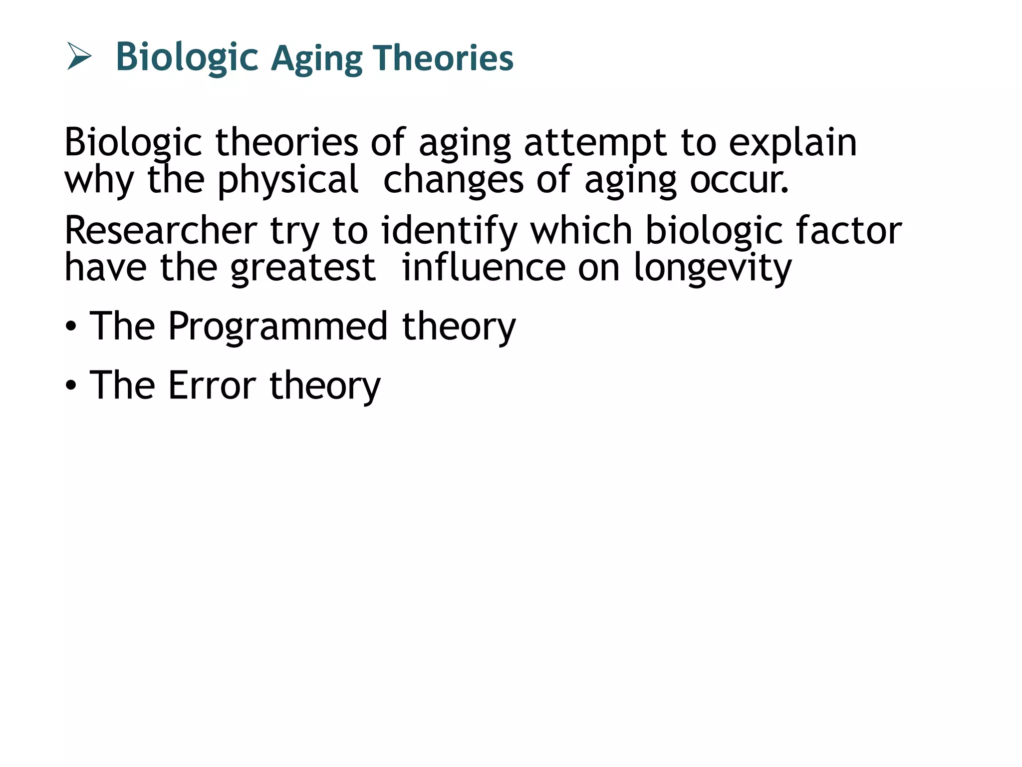 Theories of aging | PPTX