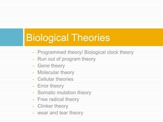 Theories of aging | PPTX