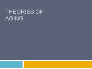 theoriesofaging..pptx | Genetics | Science