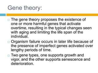 theoriesofaging..pptx | Genetics | Science