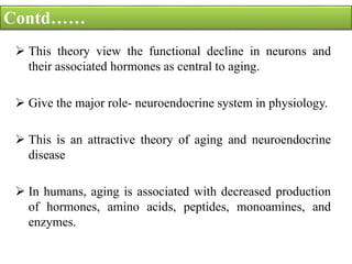 theories of aging, programmed and error theories | PPTX