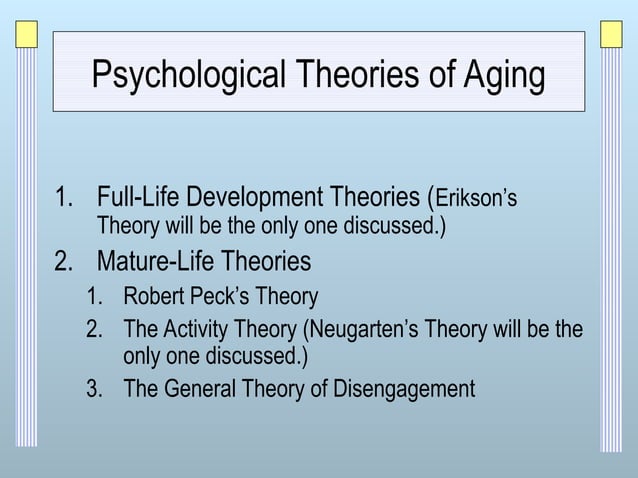 theories of aging gerodontology a dillemma.ppt