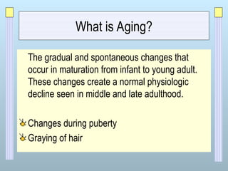 theories of aging gerodontology a dillemma.ppt