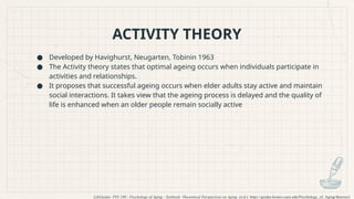 theories of aging powerpoint presentation | PPTX