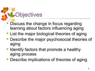 Theories of aging_fall 2013 abridged | PPT