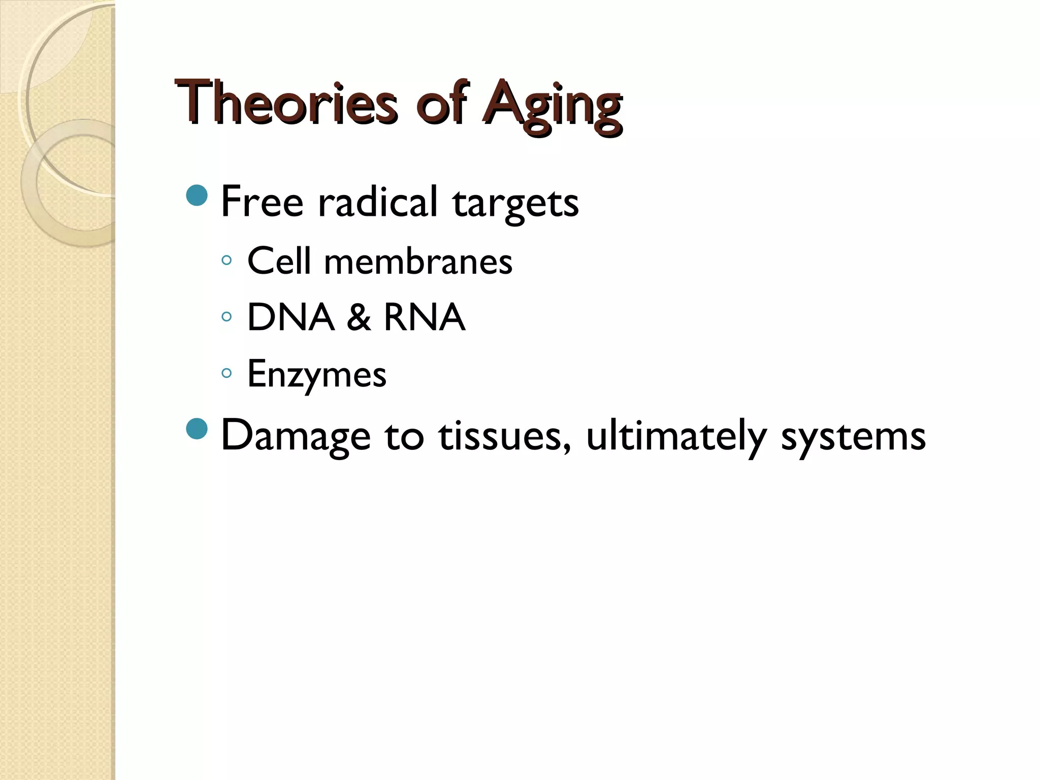 Theories of aging s14 | PPT