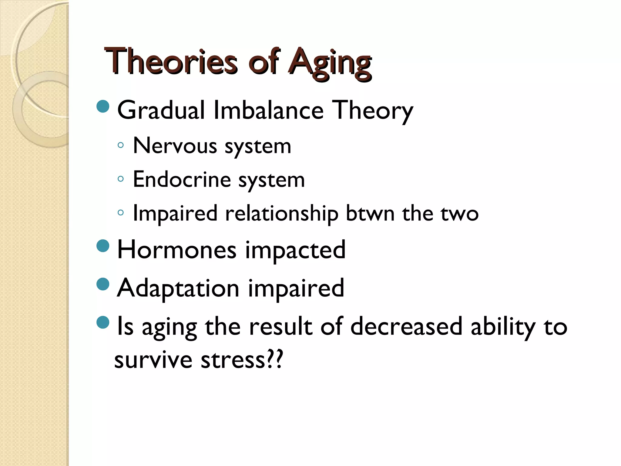 Theories of aging s14 | PPT