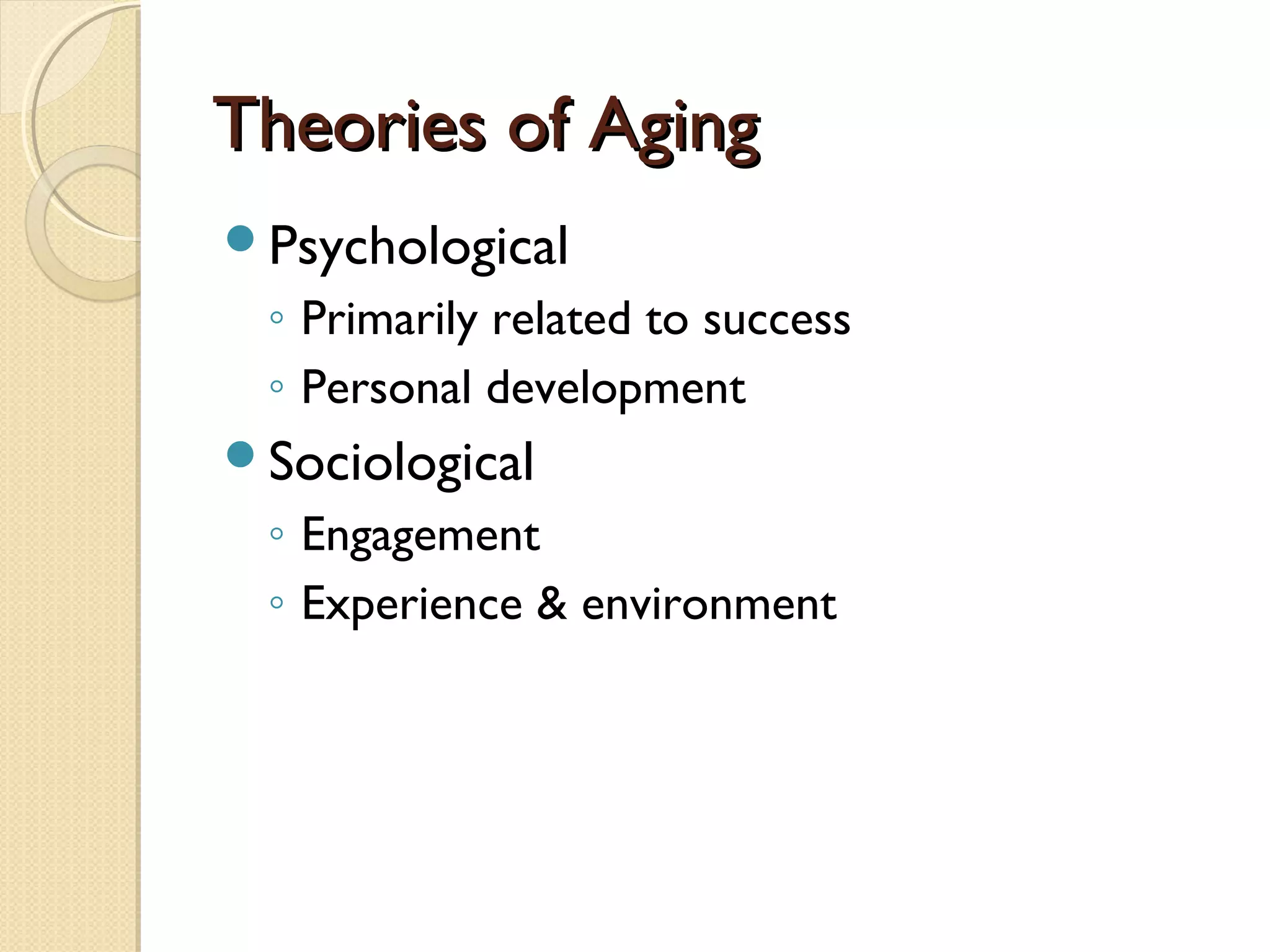 Theories of aging s14 | PPT