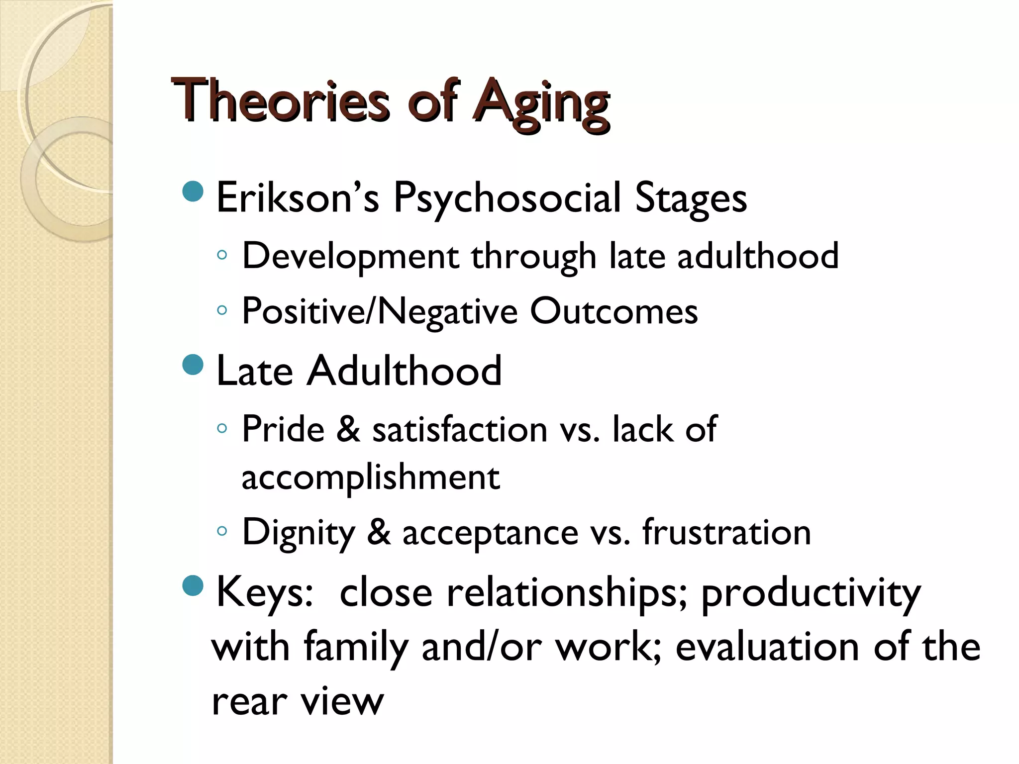 Theories of aging s14 | PPT