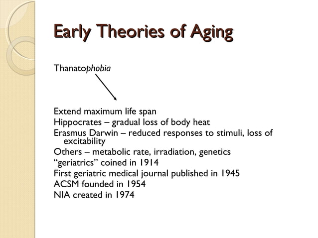 Theories of aging s14 | PPT | Genetics | Science