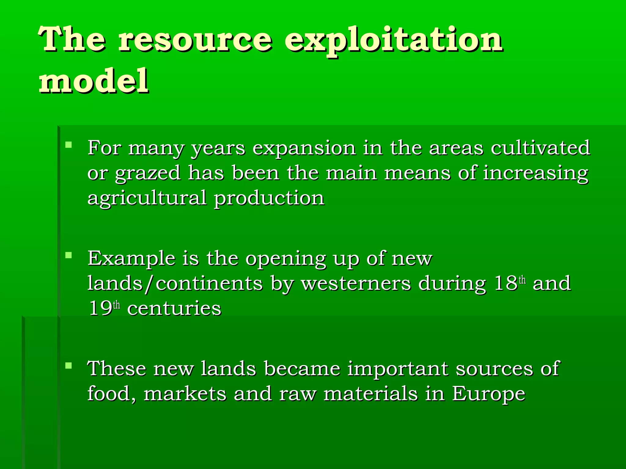 Theories of agricultural development | PPT