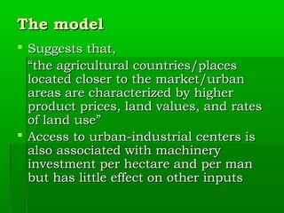 Theories of agricultural development | PPT