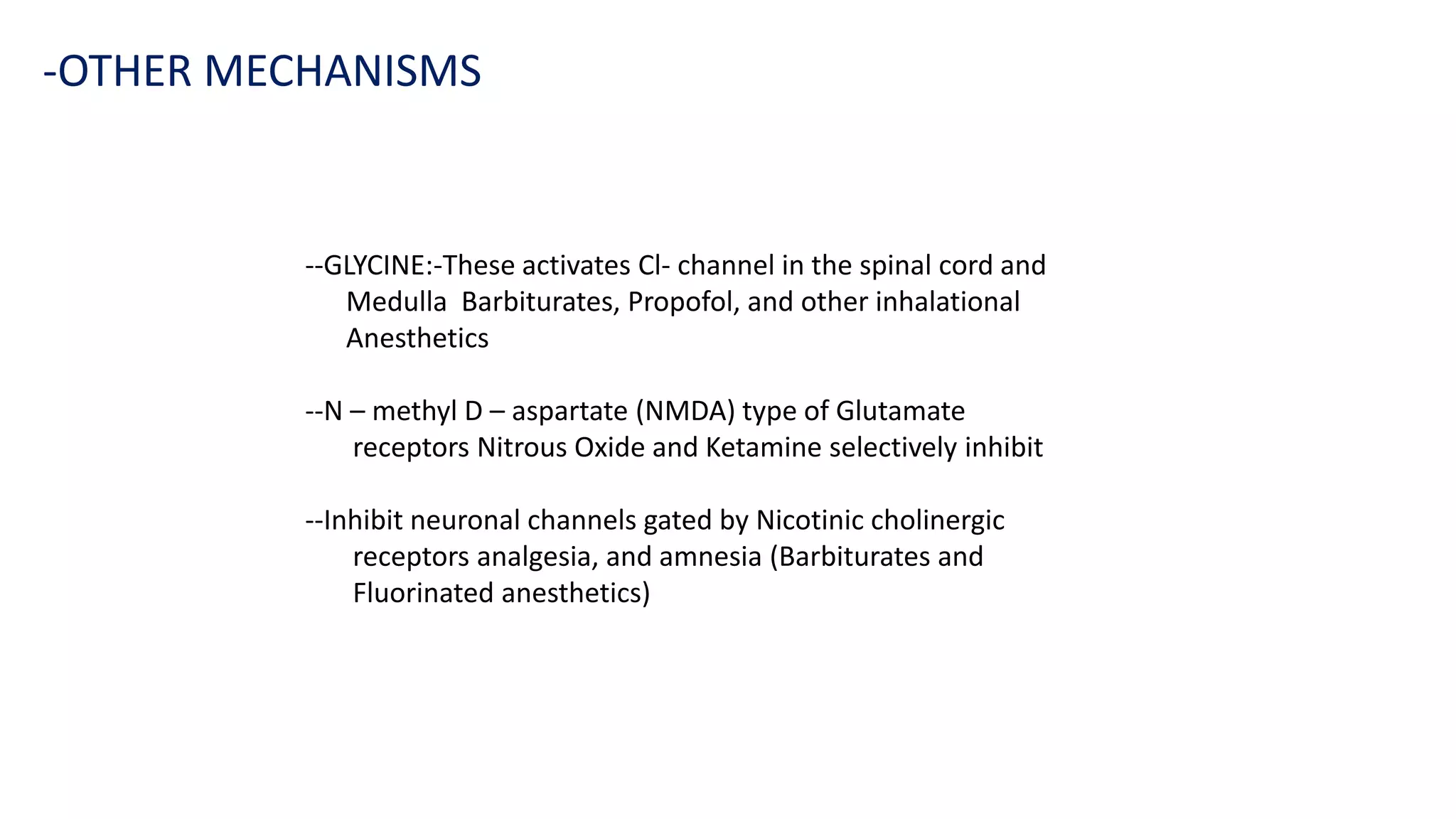 Theories of anesthesia | PPTX