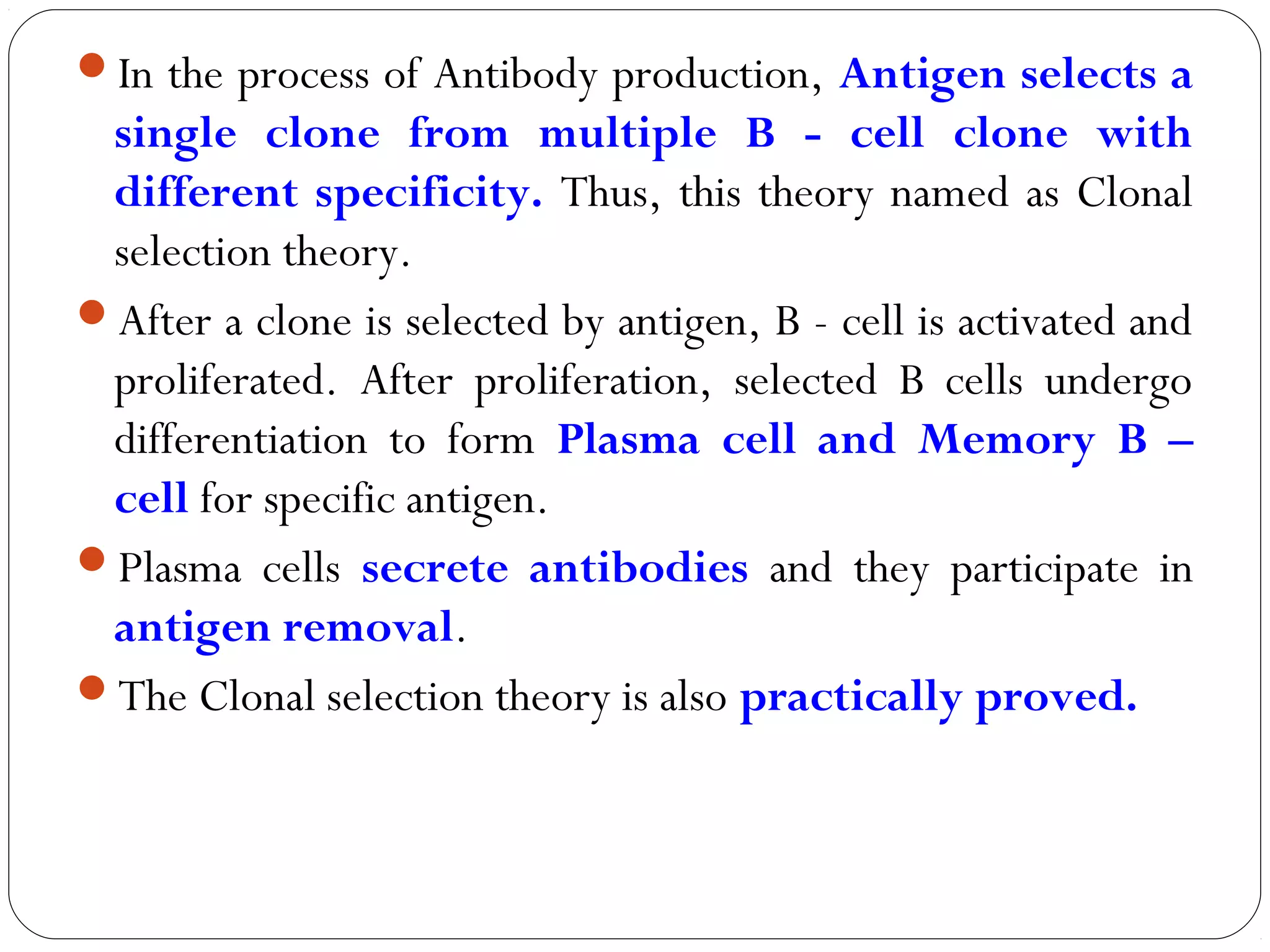 Theories of Antibody production | PPT
