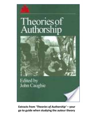 Theories of authorship part1 | PPTX