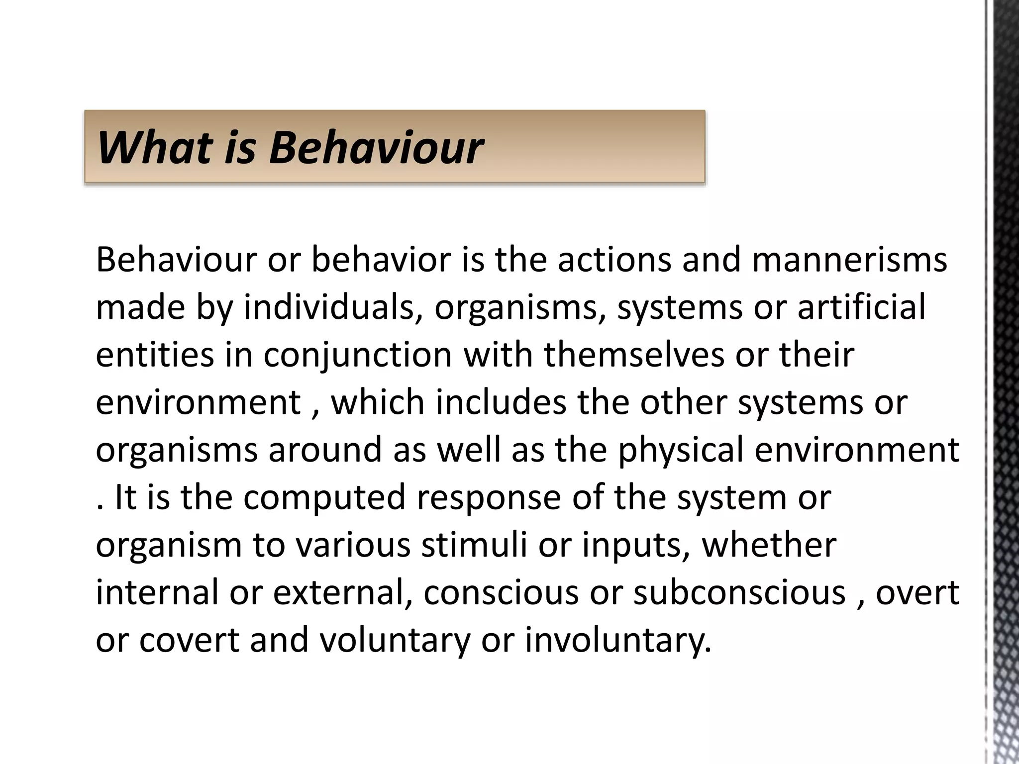 Theories of behaviour modification | PPTX