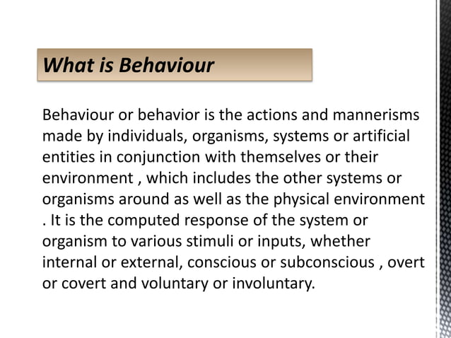 Theories of behaviour modification | PPTX