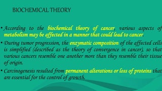 Theories of cancer causation | PPTX
