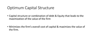 Theories of Capital Structure & Firm Valuation 1.pptx