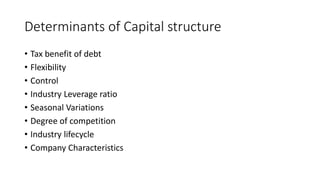 Theories of Capital Structure & Firm Valuation 1.pptx
