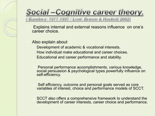 Career Choice Theories. | PPTX