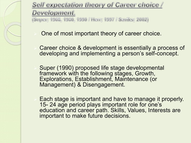 Career Choice Theories. | PPTX | Career Planning | Careers