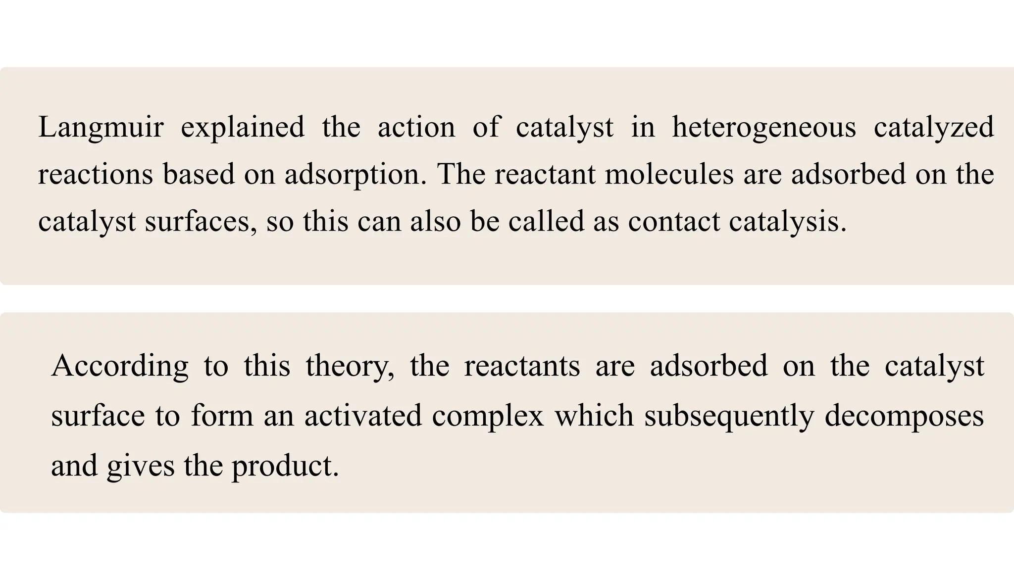 Theories of Catalysis. Theory of intermediate compound foramtion and ...