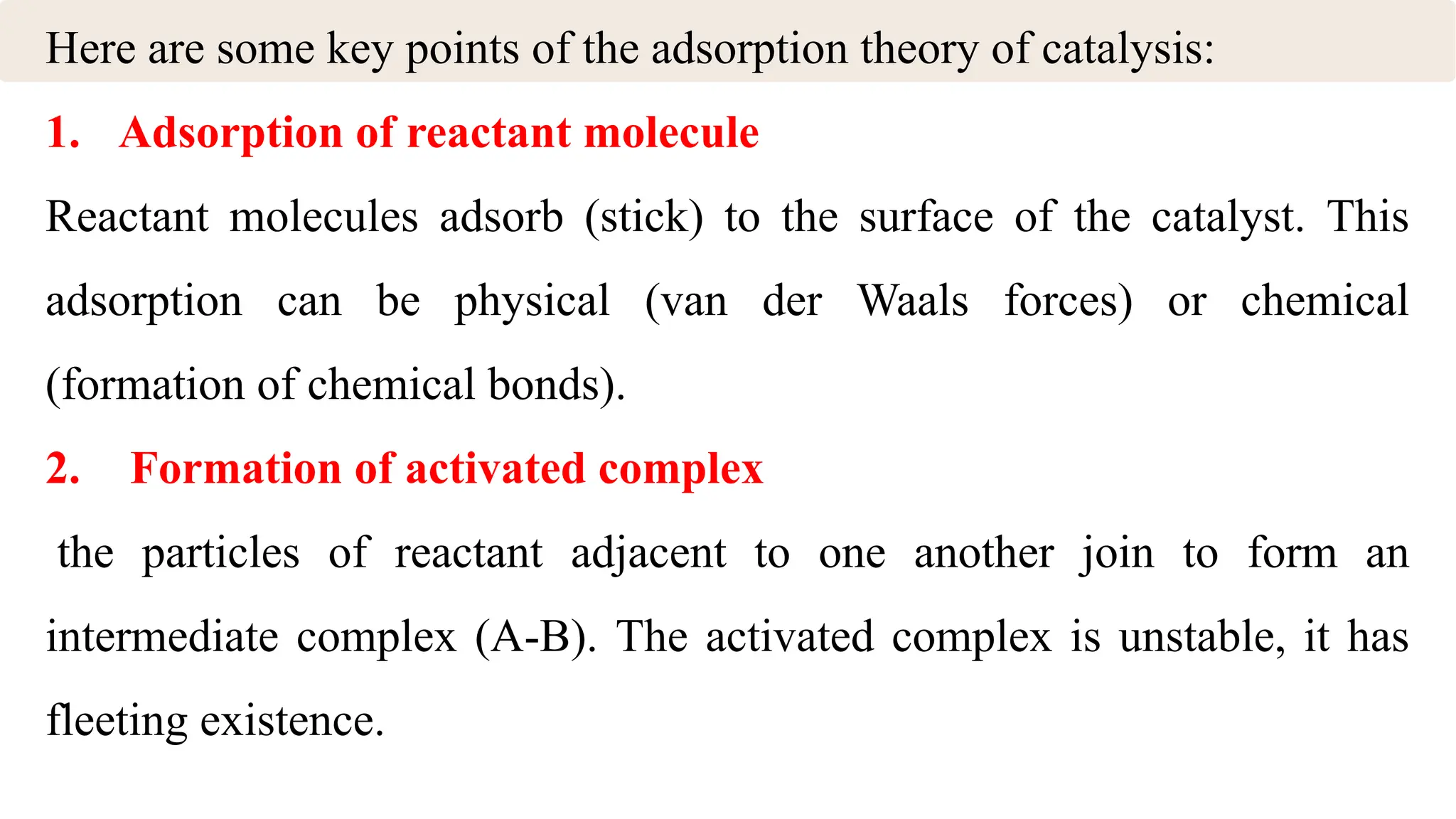 Theories of Catalysis. Theory of intermediate compound foramtion and ...