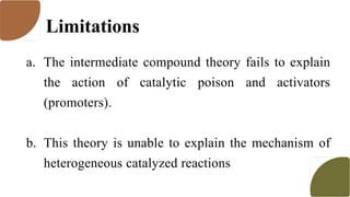 Theories of Catalysis. Theory of intermediate compound foramtion and ...