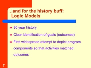 Theories of change and logic models | PPT