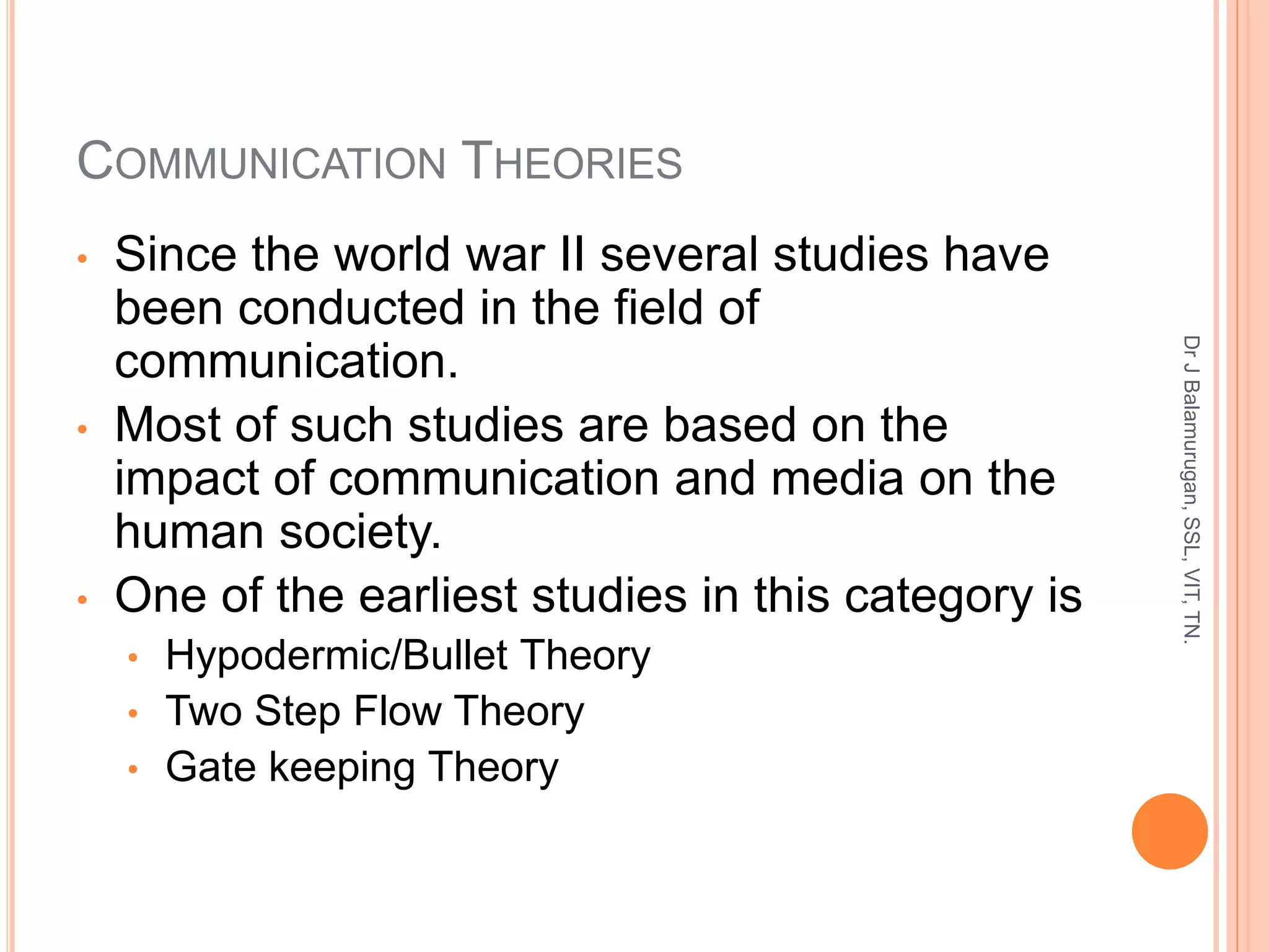 Theories of communication | PPTX