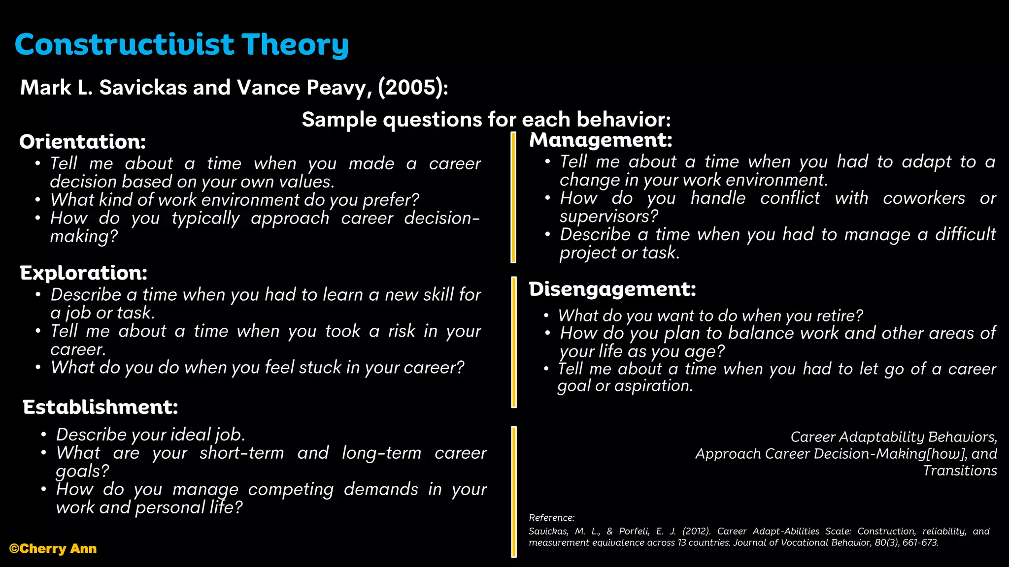 Theories of Content and Process in Career Guidance and Counseling ...