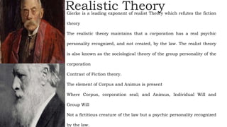 Theories of corporate personality | PPTX