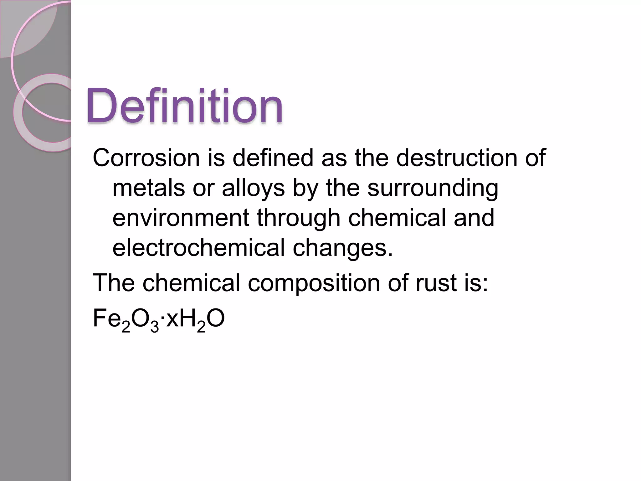 Theories of corrosion | PPTX