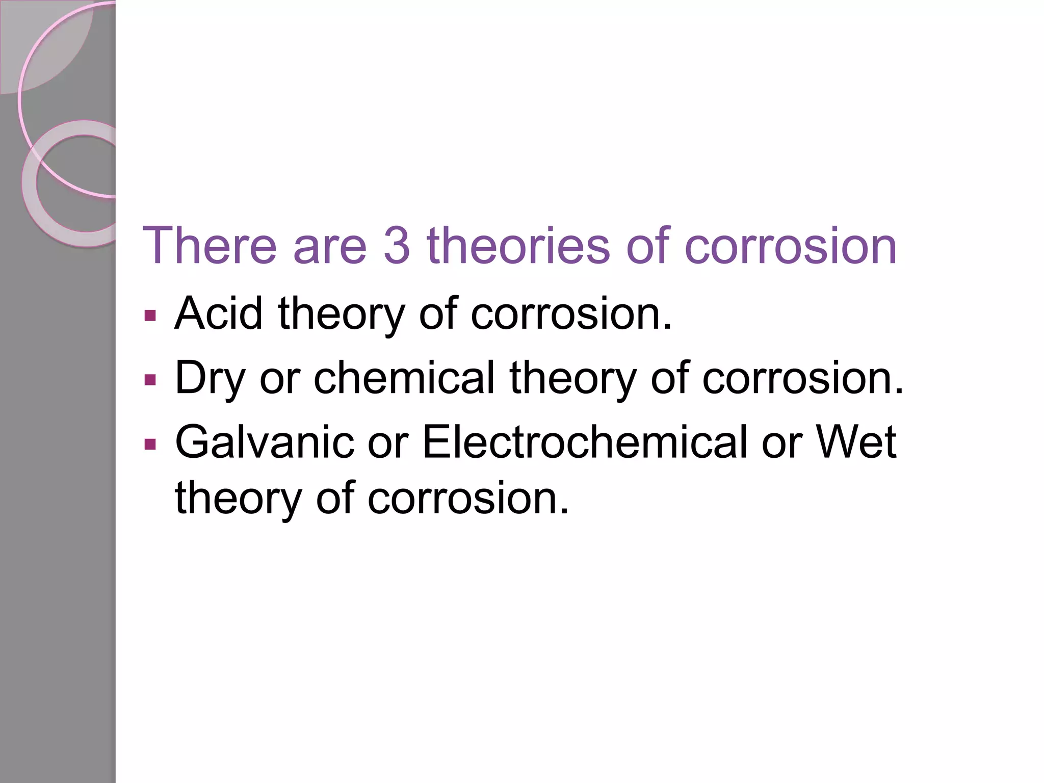 Theories of corrosion | PPTX