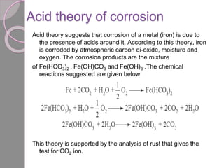 Theories of corrosion | PPTX